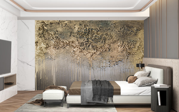 Golden Forest Wall Mural | Cover Your Wall