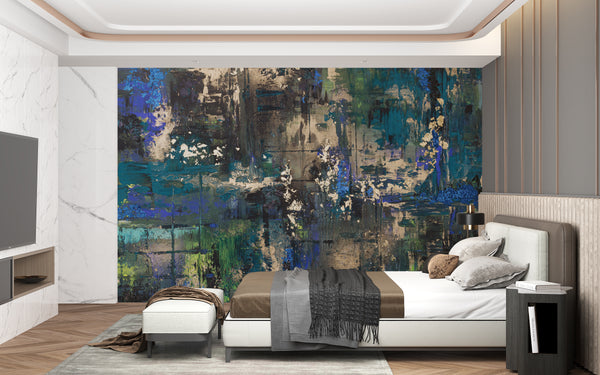 Green Explosion Wall Mural | Cover Your Wall