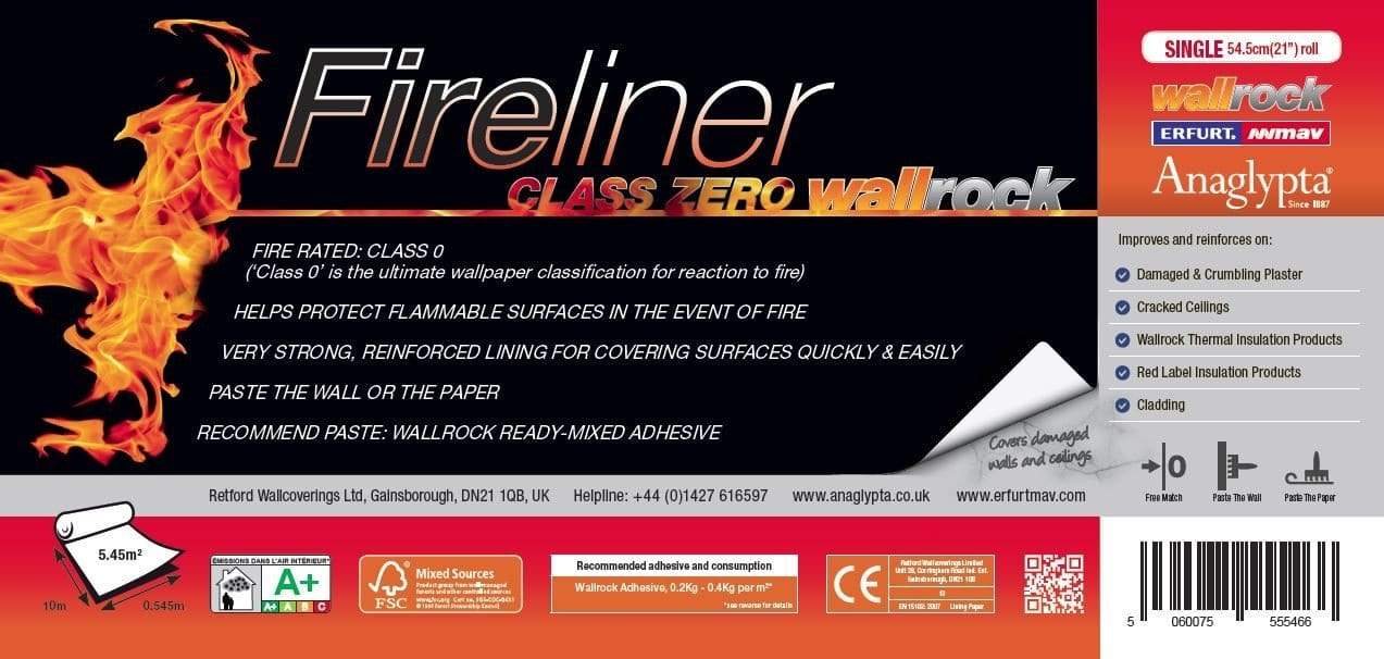 Wallrock Fireliner | Fireproof Lining Paper | Cover Your Wall